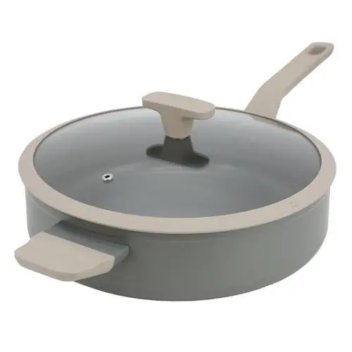 OSTER Ambrose 4.5 Quart Nonstick Aluminum Saute Pan With Lid - Grey