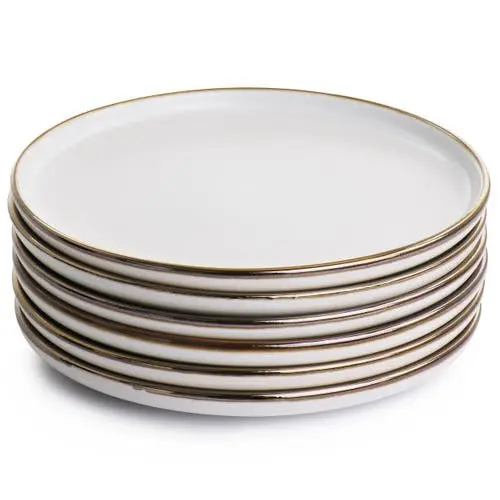 ELAMA Arthur 6 Piece Stoneware Salad Plate Set