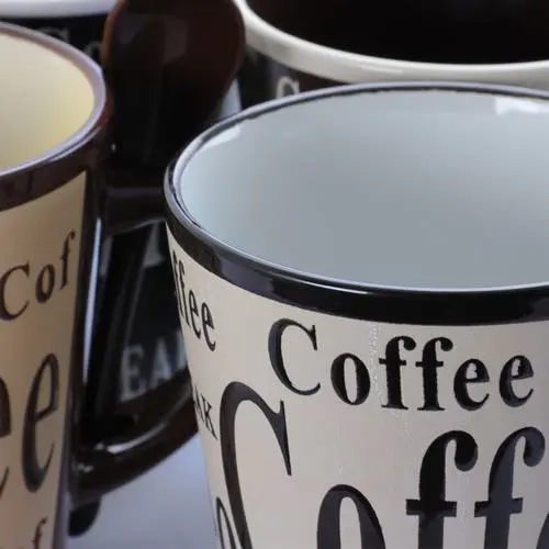 GIBSON HOME Bareggio 8 Piece 13 Ounce Coffee Mug With Spoon Set