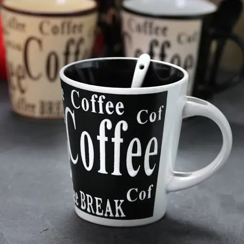 GIBSON HOME Bareggio 8 Piece 13 Ounce Coffee Mug With Spoon Set