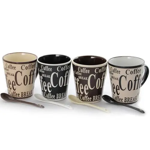 GIBSON HOME Bareggio 8 Piece 13 Ounce Coffee Mug With Spoon Set