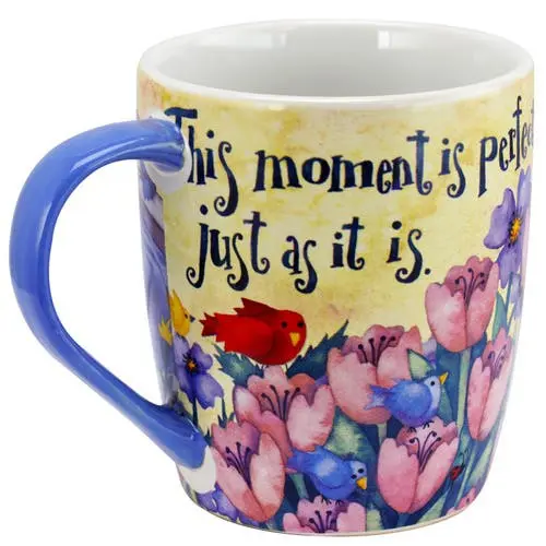 GIBSON HOME Birdhouse Floral 18 Oz Cup Set
