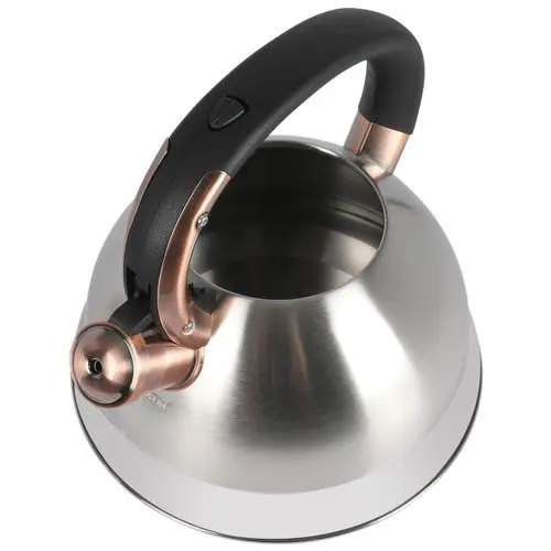 MR. COFFEE Flintshire 2.2 Quart Stainless Steel Whistling Tea Kettle W/ Nylon Handle
