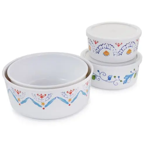 GIBSON HOME 8 Piece Anaya Round Nesting Food Storage Set