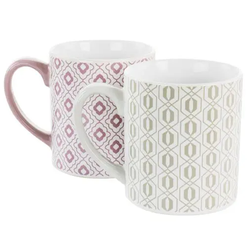 MR. COFFEE Bliss 4 Piece 20oz Can Shaped Stoneware Mug Set