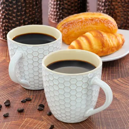 ELAMA Honeycomb 6 Piece 15 Ounce Mug Set