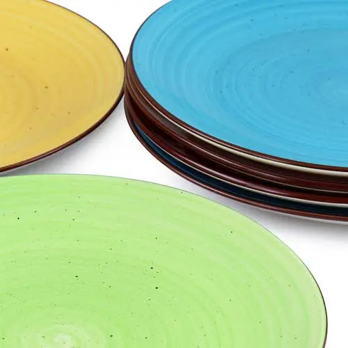 ELAMA Sebastian 6 Piece Stoneware Dinner Plate Set