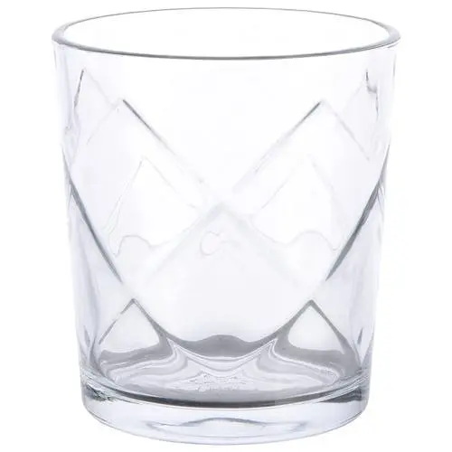GIBSON HOME Lattice 4 Piece 13.5 Ounce Double Old-fashioned Glass Set