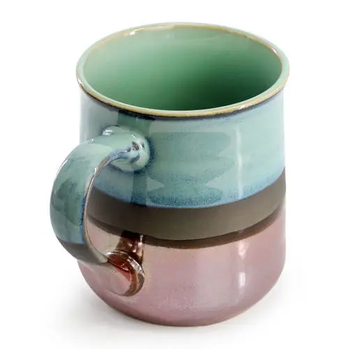 GIBSON HOME Copper Tonal 4 Piece 18 Ounce Stoneware Cup Set
