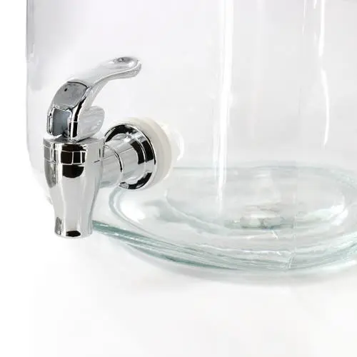 GIBSON HOME Ferris 1.3 Gallon Glass Beverage Dispenser With Rope Handle