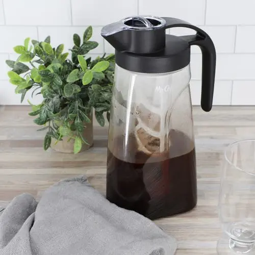 MR. COFFEE Wrenley 67 Ounce Plastic Cold Brew Coffee Pitcher With Nylon Mesh Filter