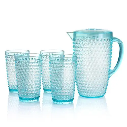 GIBSON HOME Malone 5 Piece Plastic Pitcher And Tumbler Set
