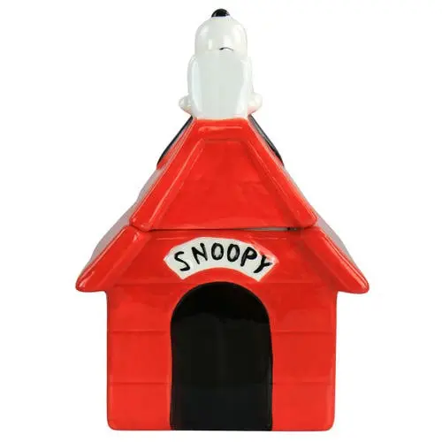GIBSON HOME Classic Snoopy Dog House Durastone 11.2in Cooke Jar