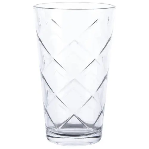 GIBSON HOME 16 Piece Lattice Glassware Drinkware Set