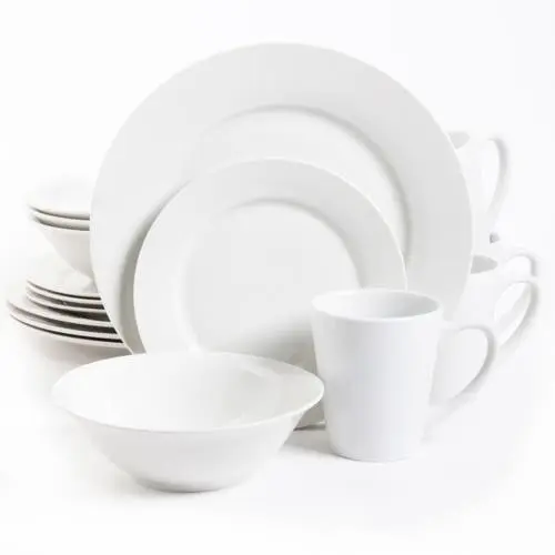 Gibson Noble Court 16 Pc Dinnerware Setfine Ceramic - White