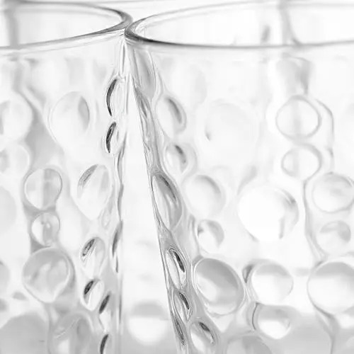 GIBSON HOME 4 Piece 16 Ounce Bubble Glass Tumbler Set
