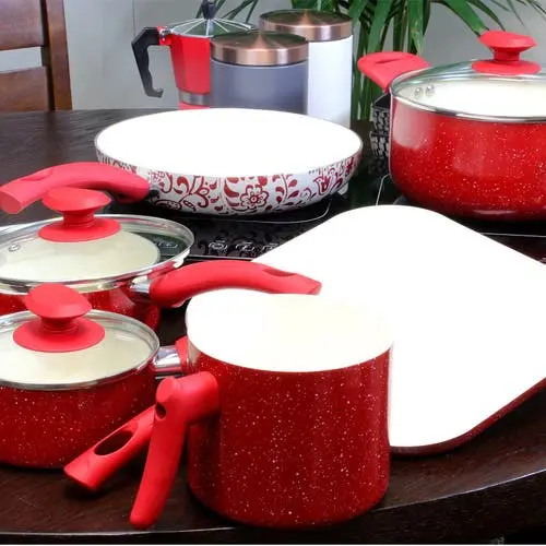 OSTER COCINA Cocina San Jacinto Aluminum Cookware Set Speckled Finish