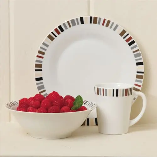 Gibson 12 Piece Lanvale Fine Ceramic Dinnerware Set For 4