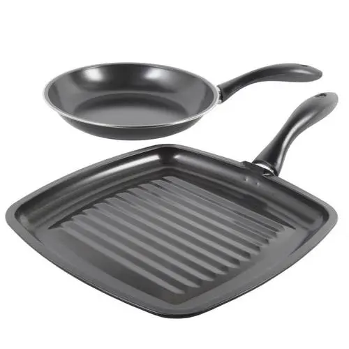 Gibson Westleton 2 Piece Cookware Set - Black