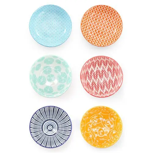 ELAMA Giovanna 6 Piece Porcelain Bowl Set