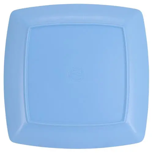 GIBSON HOME Grayson 4 Piece 10.5 Inch Square Melamine Dinner Plate Set