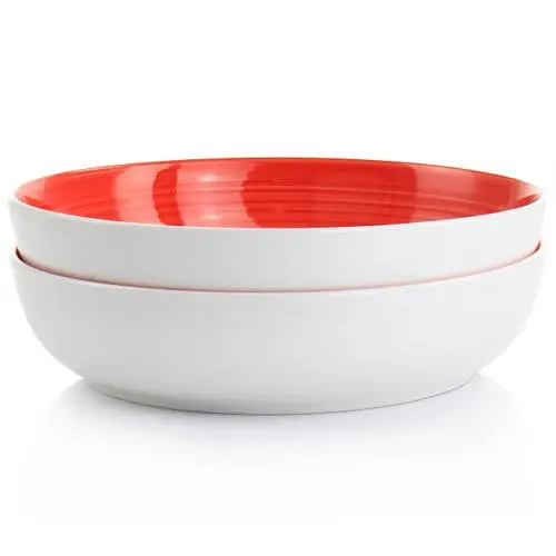 GIBSON HOME Crenshaw 8.5 Inch 2 Piece Stoneware Dinner Bowl Set