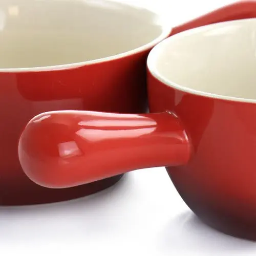 CROCK-POT 2 Piece Stoneware 22oz Soup Bowl Set With Long Handle