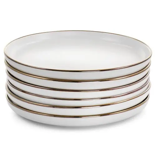 ELAMA Arthur 6 Piece Stoneware Dinner Plate Set