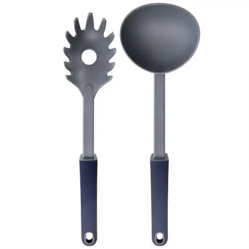 OSTER Bluemarine 2 Piece Ladle And Pasta Server Utensil Set - Navy