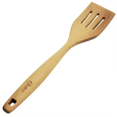 OSTER Acacia Wood Slotted Turner Cooking Utensil - Light Brown