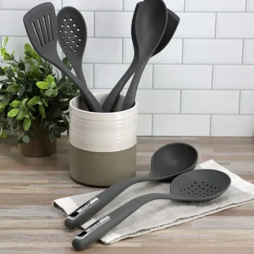 OSTER Ridgecrest 2 Piece Silicone Kitchen Tool Skimmer And Ladle Set