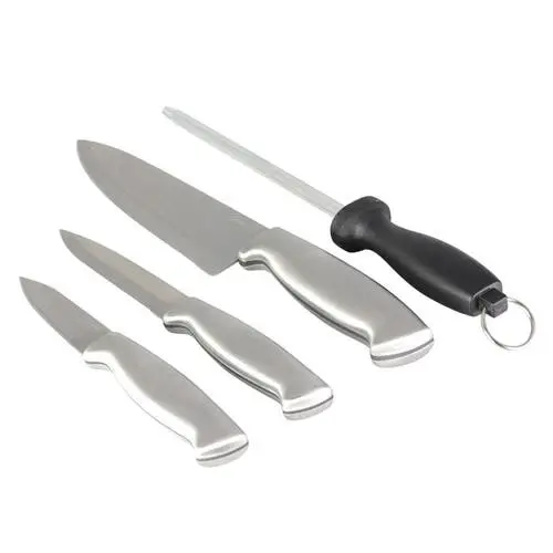 OSTER Baldwyn 4 Piece Stainless Steel Cutlery Knife Set - Silver