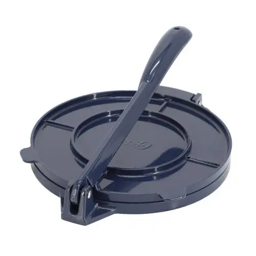 OSTER Ravello 8 Inch Cast Aluminum Round Tortilla Press - Dark Blue