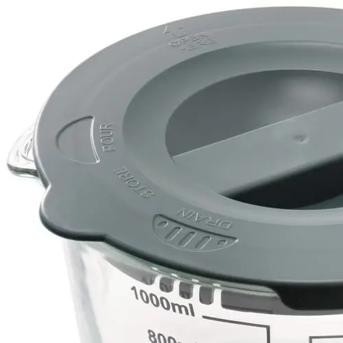 OSTER Coolidge 4 Cup Glass Measuring Cup With Snap On Lid