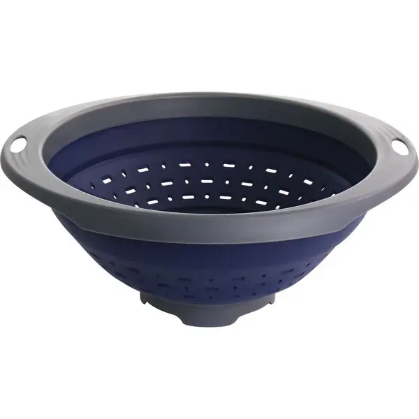OSTER Bluemarine Collapsible Polypropylene Colander - Navy