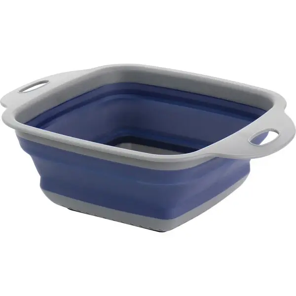 OSTER Marine Collapsible Square Plastic Colander - Blue