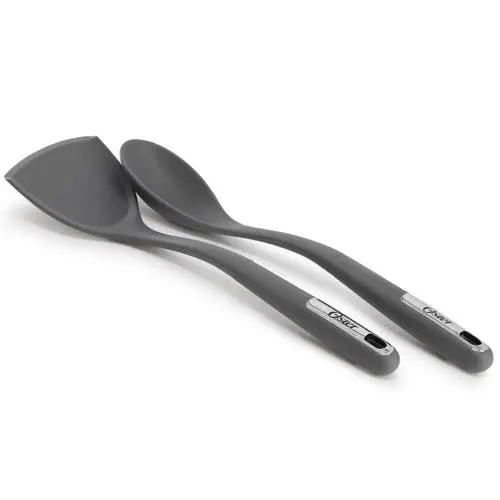 OSTER Ridgecrest 2 Piece Silicone Kitchen Tool Serving Spoon And Turner Set