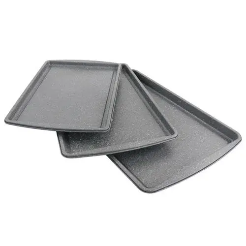 OSTER 3 Piece Carbon Steel Cookie Sheet Set