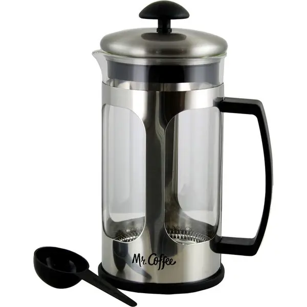 MR COFFEE Daily Brew 1.2 Quart Coffee Press - Silver