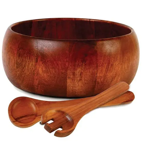 GIBSON HOME Laroda 3-piece Salad Bowl Set - Brown