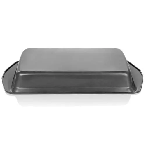 GIBSON HOME Baker's Friend 16.75 Inch Nonstick Steel Roasting Pan