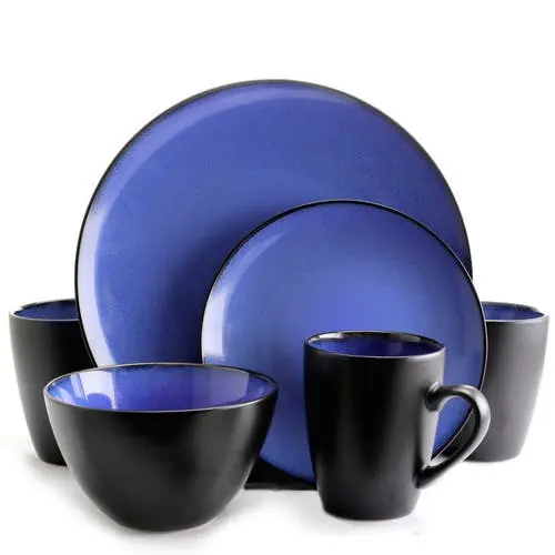 GIBSON ELITE Round 16-piece Dinnerware Set - Blue