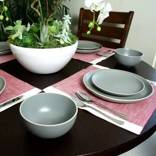 GIBSON HOME Rockaway 12 Piece Stoneware Dinnerware Set