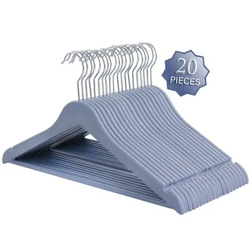 ELAMA 20 Piece Eco Friendly Coat Hangers - Blue
