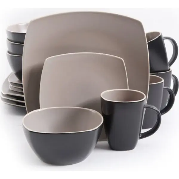 GIBSON HOME Matte 16-piece Dinnerware Set - Beige
