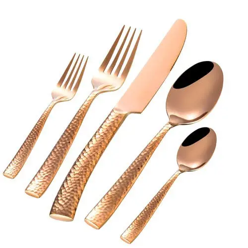 GIBSON ELITE Stonehenge 20 Piece Flatware Set Gold