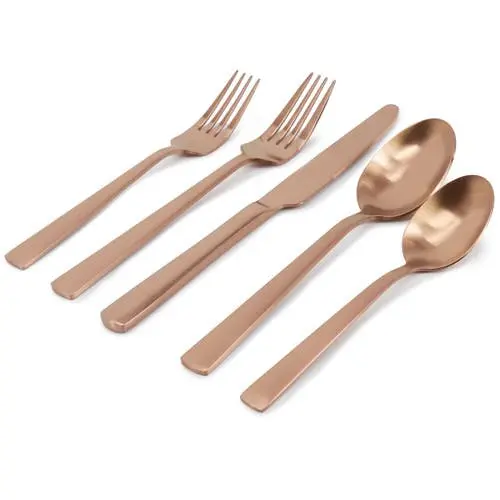 GIBSON ELITE Earlston 20 Piece Stainless Steel Flatware Set