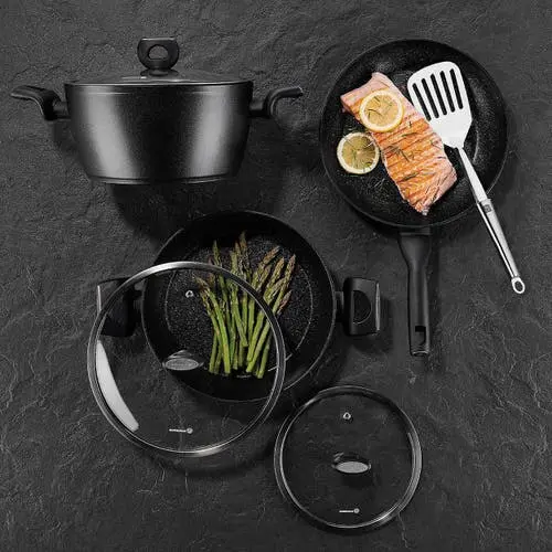 KORKMAZ Nora Granit 2.4 Liter Aluminum Nonstick Frypan