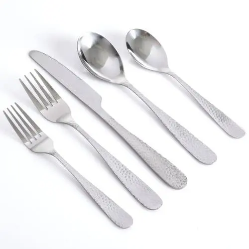 GIBSON HOME Hamme 46 Piece Flatware Set With Wire Caddy