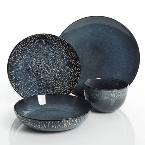 GIBSON ELITE Matisse 16-piece Double Bowl Dinnerware Set